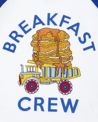 Baby And Toddler Boys Short Raglan Sleeve 'Breakfast Crew' Waffle And ...