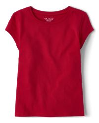 Girls Uniform Short Sleeve Basic Layering Tee | The Children's Place CA ...