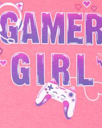 Girls Short Sleeve 'Gamer Girl' Video Game Graphic Tee | The Children's ...