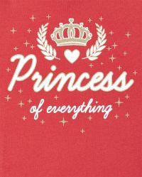 Baby And Toddler Girls Short Sleeve Glitter 'Princess Of Everything ...