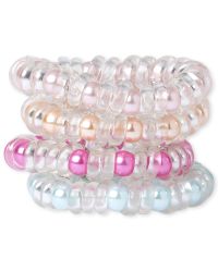 Girls Faux Pearl Coil Bracelets 4-Pack | The Children's Place - MULTI CLR