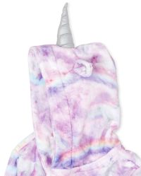 Girls Unicorn Cloud Fleece Hooded Robe