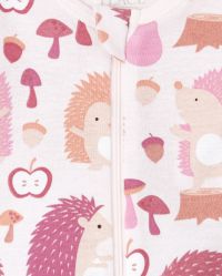 Baby And Toddler Girls Long Sleeve Hedgehog Print Snug Fit Cotton One ...