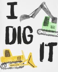 Baby And Toddler Boys Long Sleeve 'I Dig It' Truck Graphic Tee | The ...