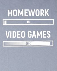 Boys Short Sleeve Homework Video Games Graphic Tee | The Children's Place