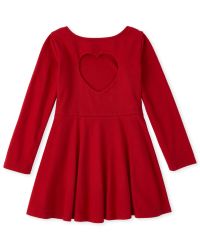 Baby And Toddler Girls Valentine's Day Long Sleeve Heart Knit Cut Out ...