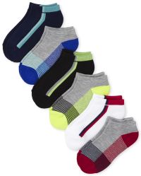 Boys Striped Cushioned Ankle Socks 6-Pack | The Children's Place ...