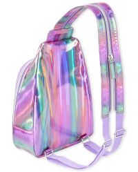 Girls Holographic Rainbow Crossbody Mini Backpack - MULTI | The ...