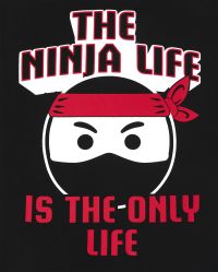 Boys Short Sleeve 'The Ninja Life Is The Only Life' Graphic Tee | The ...