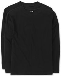 Boys Long Sleeve Basic Layering Tee 2-Pack | The Children's Place CA ...