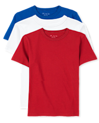 Boys Short Sleeve Regular Basic Layering Tee 3-Pack - MULTI | The ...