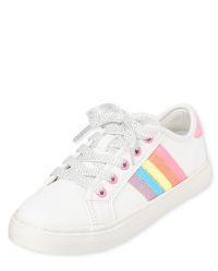Girls Glitter Rainbow Low Top Sneakers | The Children's Place