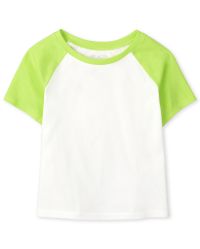 Girls Short Sleeve Colorblock Raglan Top