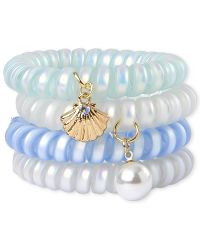 Girls Seashell Coil Bracelet 4-Pack - MULTI CLR | The Children's Place