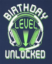 Boys Short Sleeve 'Birthday Level Unlocked' Graphic Tee | The Children ...