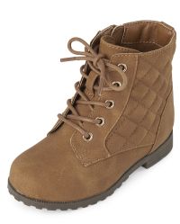 Toddler Girls Quilted Lace Up Booties | The Children's Place