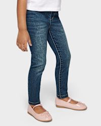 Baby And Toddler Girls Stretch Knit Denim Jeggings - BLUE | The ...