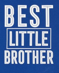 Baby And Toddler Boys Long Sleeve Best Little Brother Graphic Tee ...