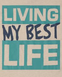 Boys Short Sleeve Best Life Graphic Tee | The Children's Place - H/T STRAW