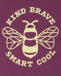 Girls Long Sleeve Bee Kind Brave Smart Cool Graphic Tee | The Children ...