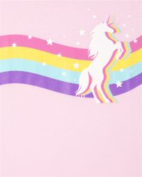 Girls Long Sleeve Rainbow Unicorn Graphic Tee | The Children's Place CA ...