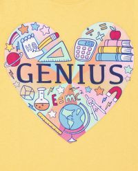 Girls Short Sleeve Genius Heart Graphic Tee | The Children's Place ...