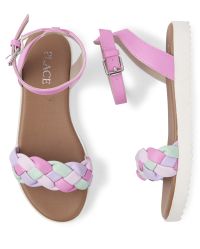 Girls Braided Sandals - PINK | The Children's Place