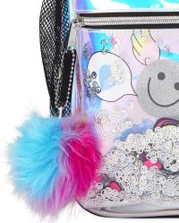 Girls Holographic Confetti Shaker Happy Face Backpack | The Children's ...