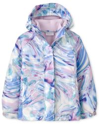 Girls Long Sleeve Print 3 In 1 Jacket - PURPLE | The Children's Place