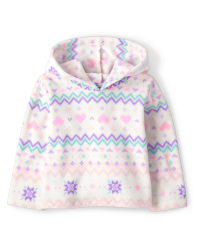 Baby And Toddler Girls Long Sleeve Print Microfleece Hoodie | The ...