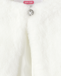 Girls Faux Fur Cape | The Children's Place - BUNNYS TAIL