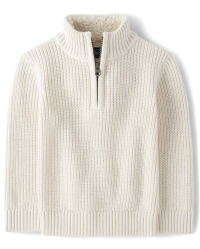 Baby And Toddler Boys Long Sleeve Half Zip Mock Neck Sweater | The ...