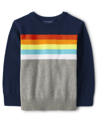 Baby And Toddler Boys Long Sleeve Colorblock Sweater | The Children's ...