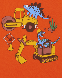 Toddler Boys Long Sleeve Dino Construction Top 2-Pack | The Children's ...
