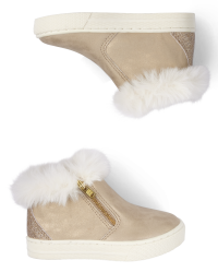 Toddler Girls Metallic Sneaker Boots | The Children's Place - GOLD