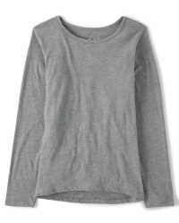 Girls Long Sleeve Basic Layering Tee | The Children's Place CA - H/T HOUND