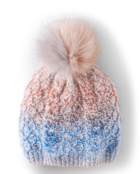 Teen Girls Ombre Cable Knit Pom Pom Beanie | The Children's Place ...