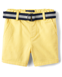 Baby And Toddler Boys Belted Woven Chino Shorts | The Children's Place ...