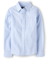 Boys Dad And Me Long Roll Up Sleeve Gingham Poplin Button Up Shirt ...