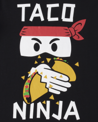 Boys Short Sleeve Taco Ninja Graphic Tee | The Children's Place - BLACK