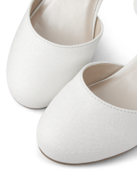 Girls Shimmer Low Heel Shoes - WHITE | The Children's Place