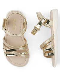 Toddler Girls Glitter Sandals - METALLIC | The Children's Place