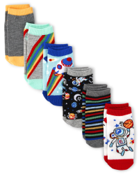 Toddler Boys Space Ankle Socks 6-Pack | The Children's Place CA - MULTI CLR
