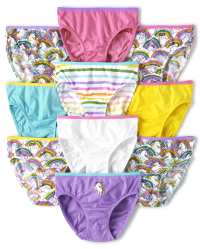 Girls Rainbow Briefs 10-Pack | The Children's Place - MULTI CLR