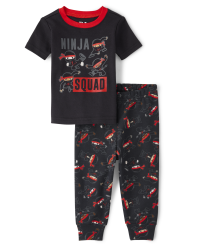 Baby And Toddler Boys Short Sleeve Ninja Squad Snug Fit Cotton Pajamas ...