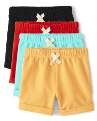 Baby And Toddler Boys Knit Shorts 4-Pack | The Children's Place - MULTI CLR