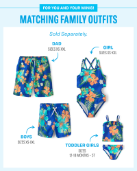 Baby And Toddler Girls Matching Family Sleeveless Tropical Print Ruffle ...