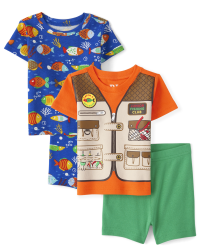 Unisex Baby And Toddler Short Sleeve Fishing Snug Fit Cotton Pajamas 2 ...