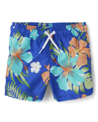Baby And Toddler Boys Matching Family Tropical Print Swim Trunks | The ...