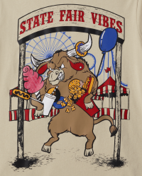 Boys Short Sleeve State Fair Vibes Graphic Tee - TAN | The Children's ...